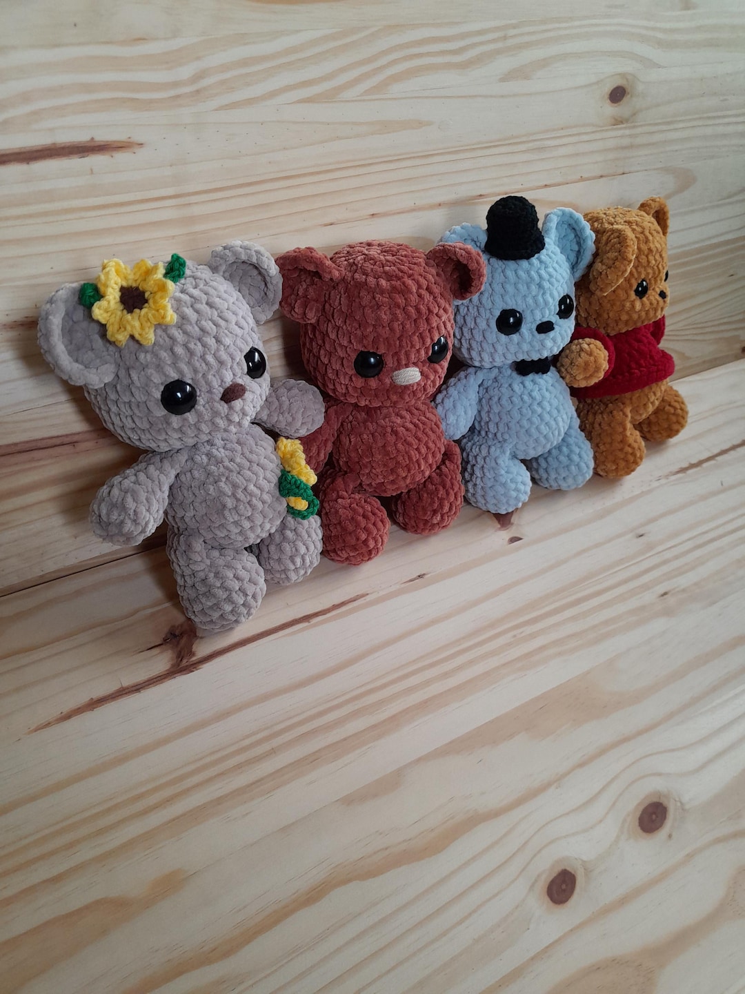 Adorable Teddy Bear Plushie, Custom Crochet Bear, Snuggly Bear Toy ...