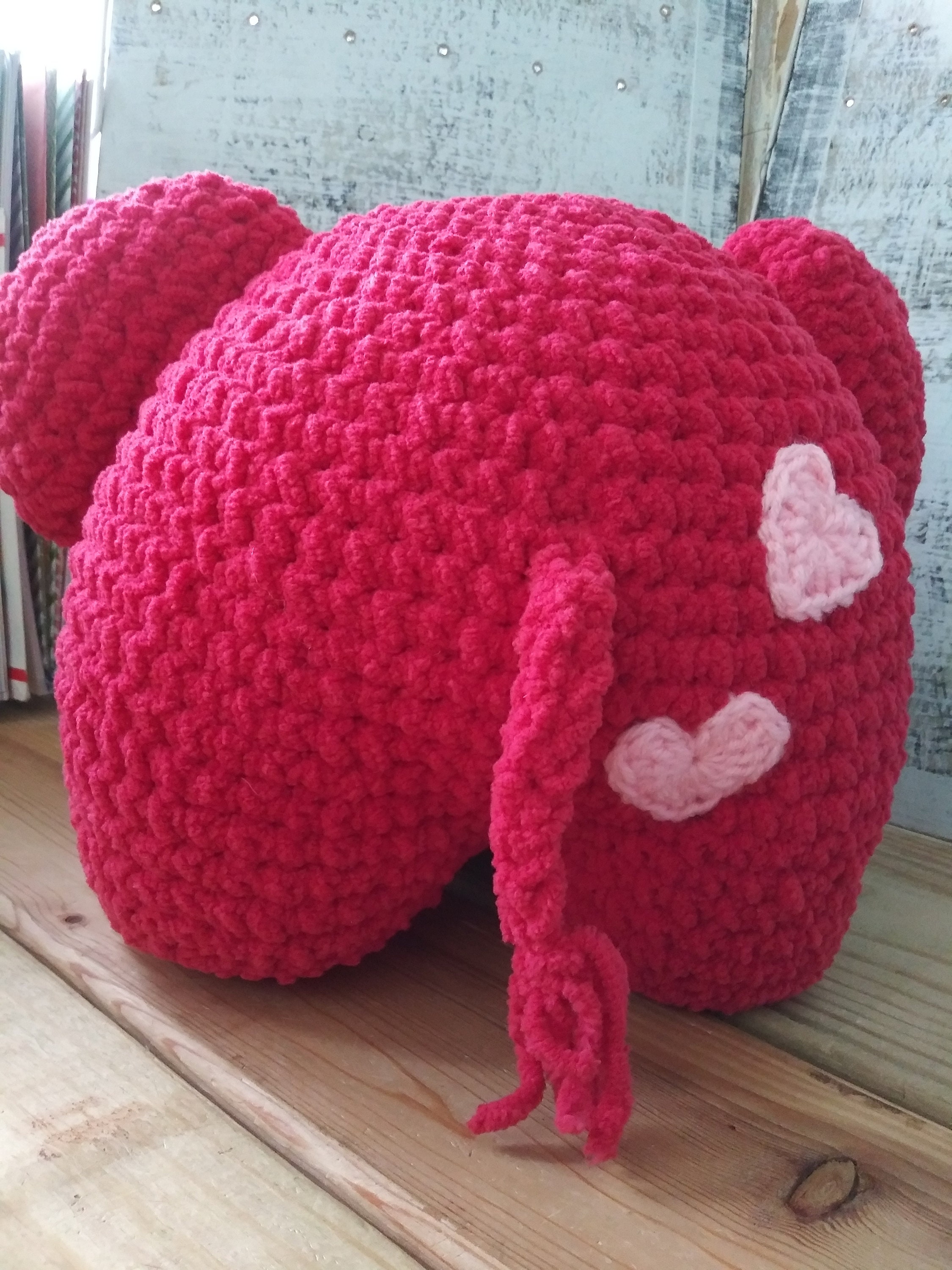 Giant Crochet Elephant Plush Amigurimi Elephant Pillow - Etsy