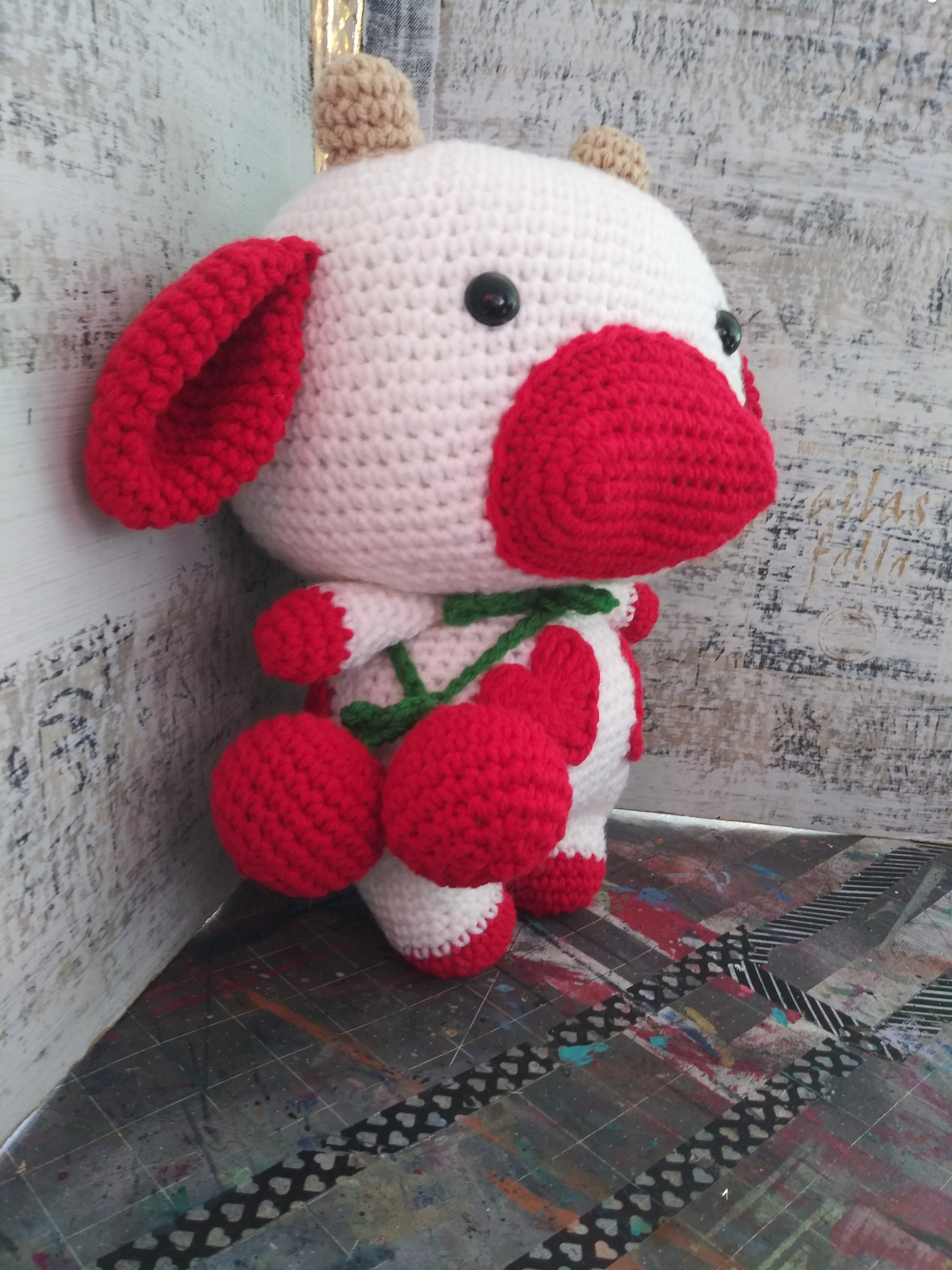 Crochet Cherry Cow, Crochet Cow Plushie, Crochet Cherries, Knit Farm ...
