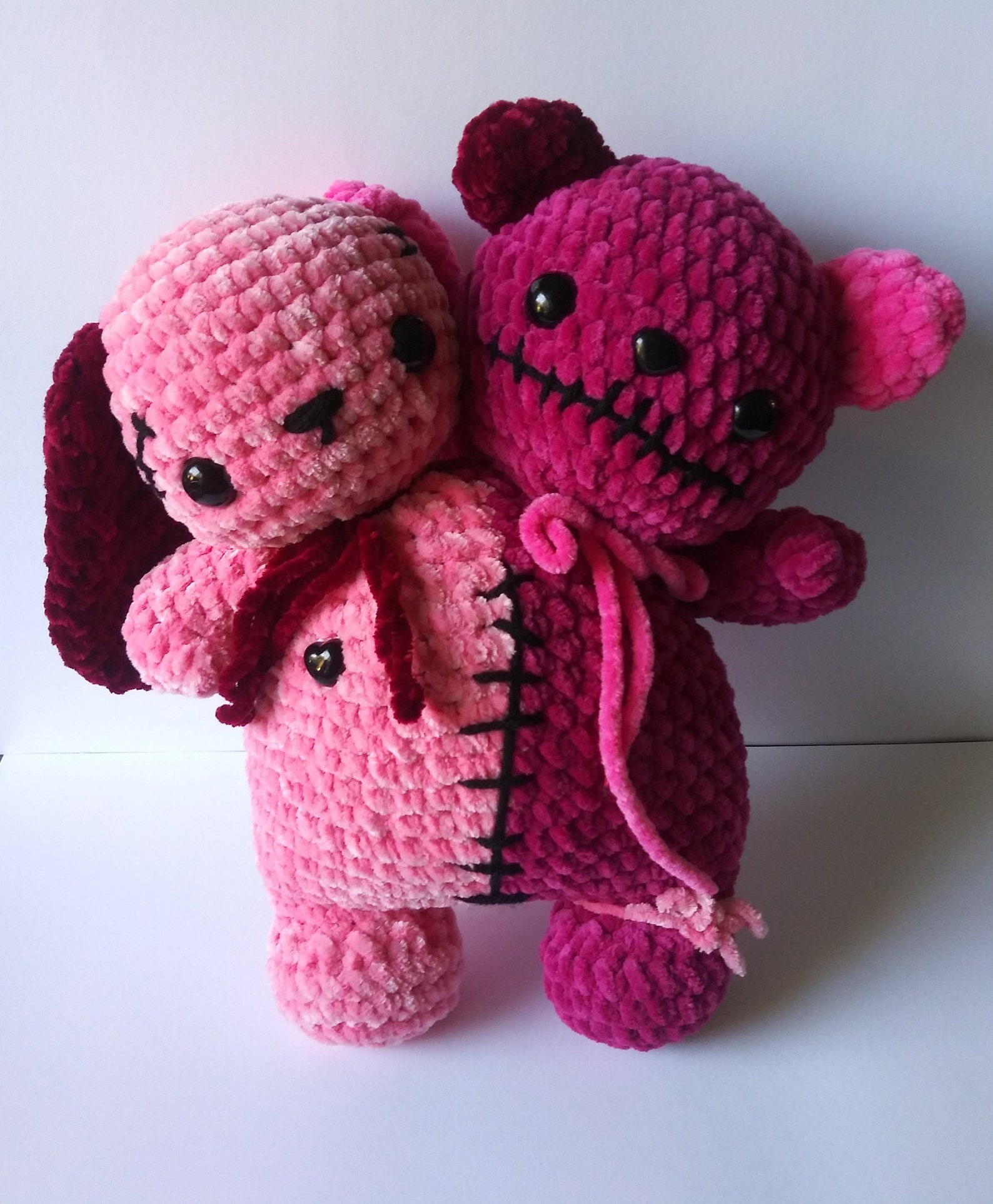 Two Headed Plushie Two Headed Crochet Bear Crochet Zombie - Etsy