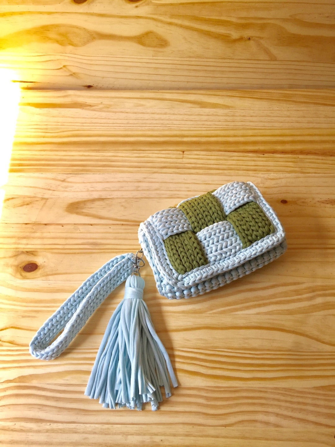 Crochet Clutch, Small Wallet Bag, Durable Crochet Purse, Handmade Mini ...