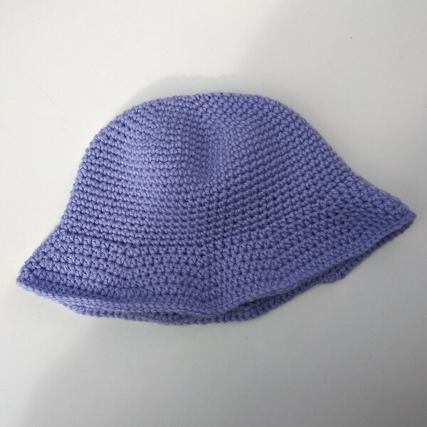 Lavender Crocheted Bucket Hat - Etsy