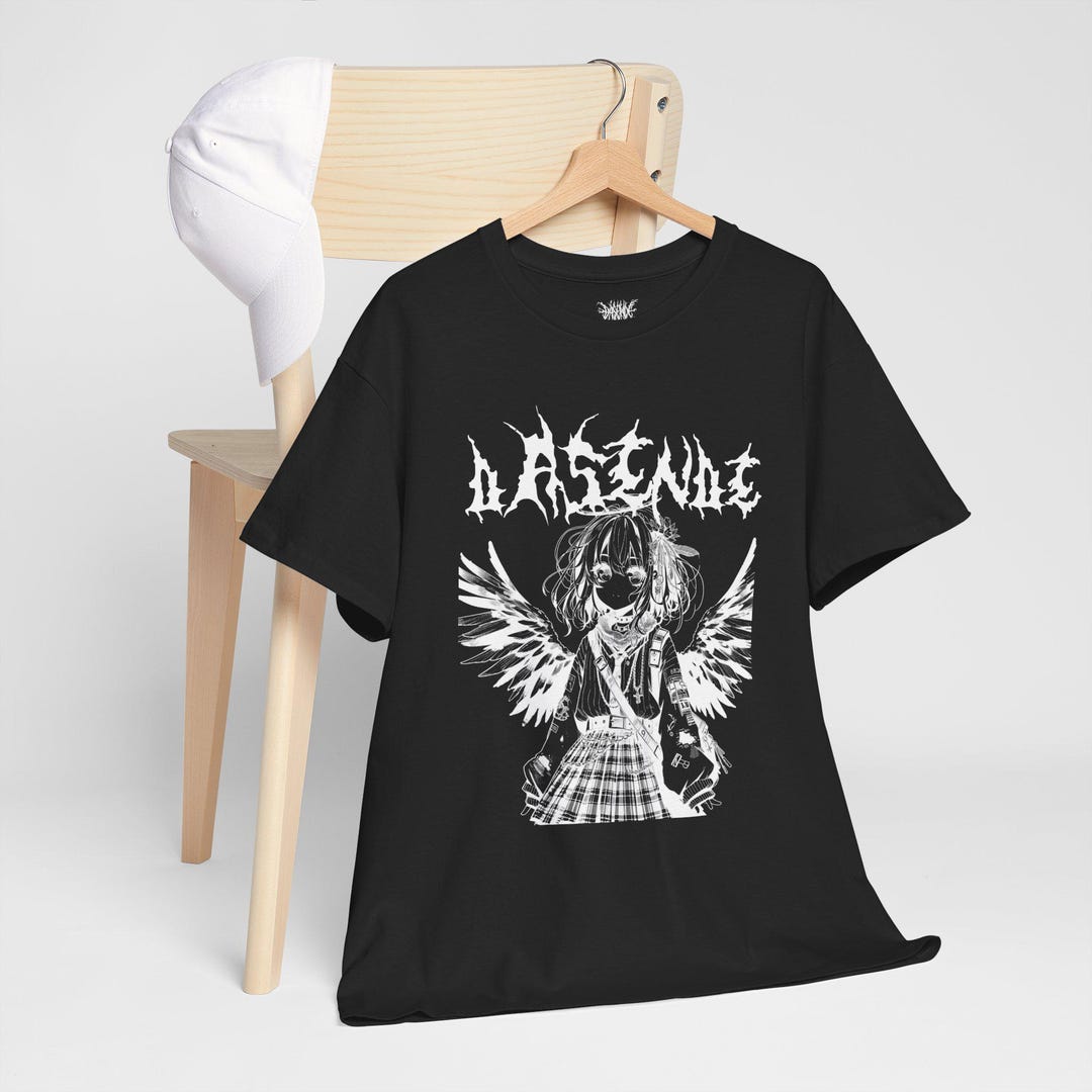 Anime Angel Girl Deathcore T-shirt, Unisex Graphic Tee, Japanese Manga ...
