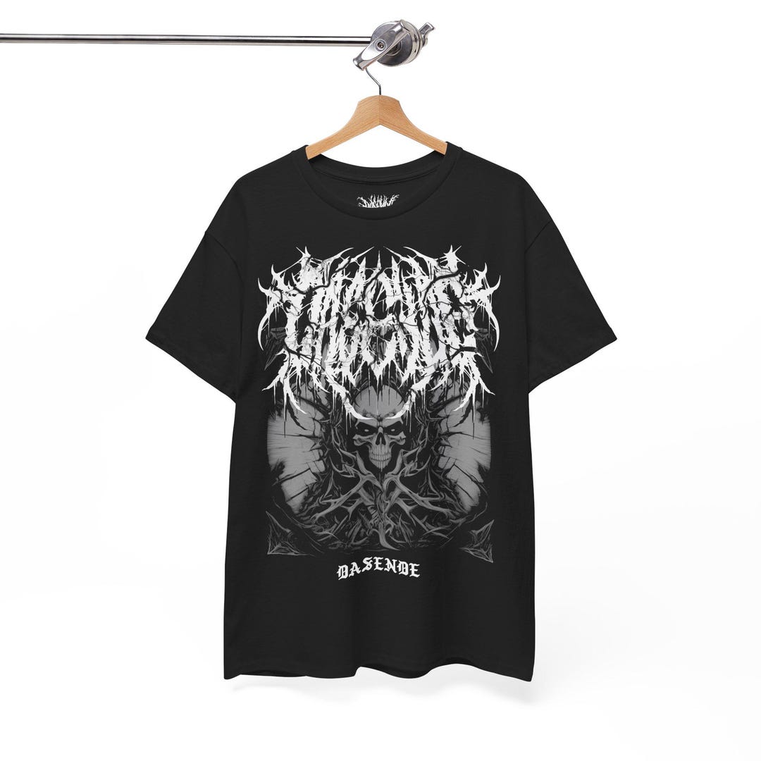 Skullhead Metal Deathcore T-shirt - Bold, Rebellious Design for Punk ...