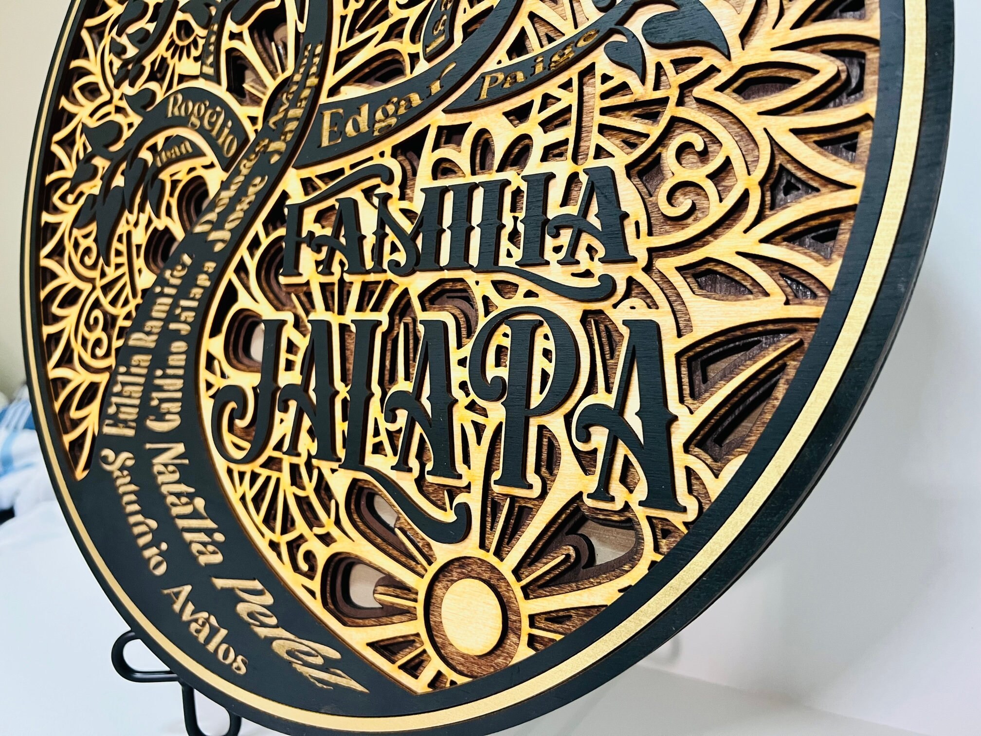 Family Tree Stained Multi-layer, Laser-cut Wall Decor - Etsy