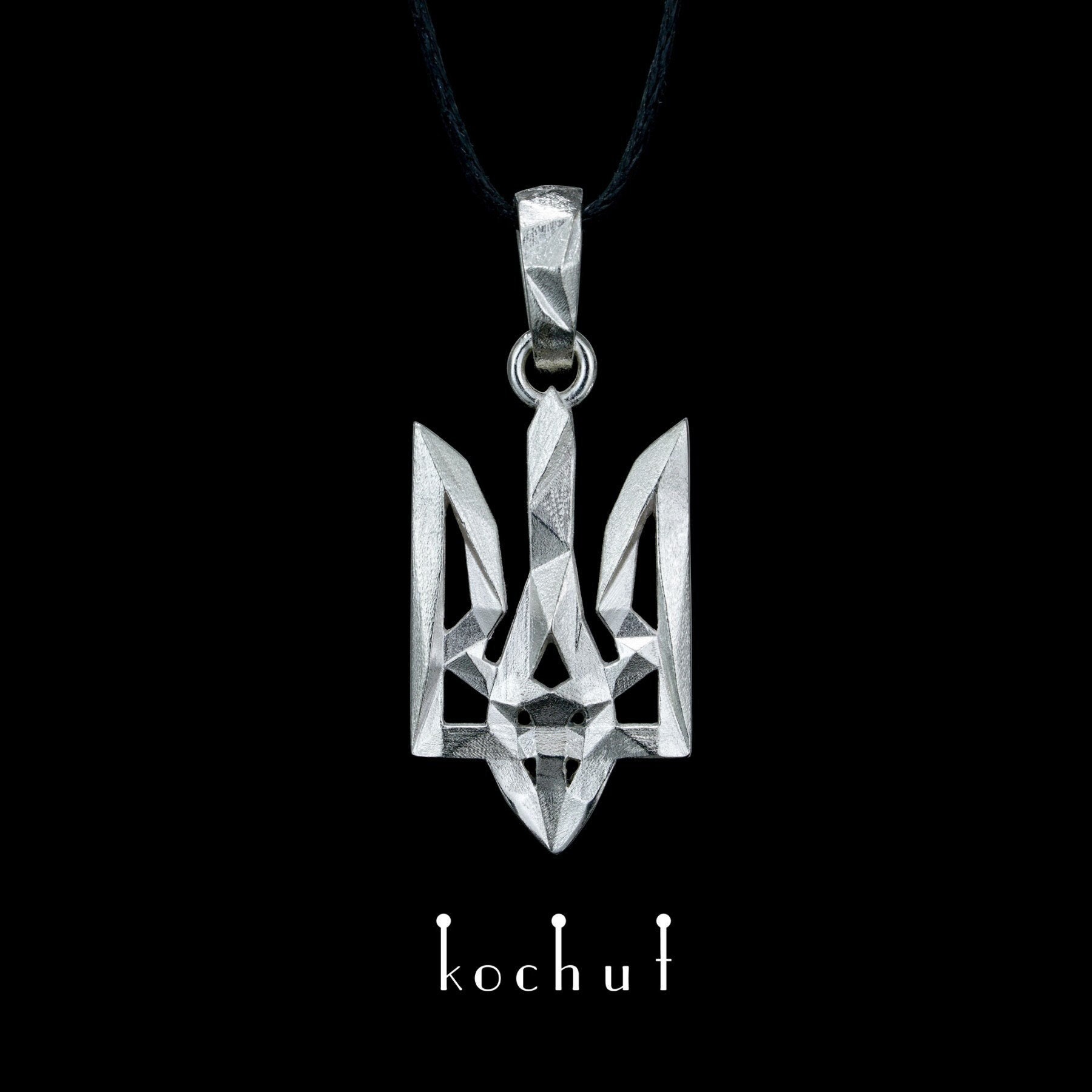 Ukrainian Tryzub Symbol Silver Trident Charm, Jewelry Gift for Her ...