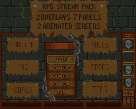 Retro-rpg Stream Overlay Set | Etsy