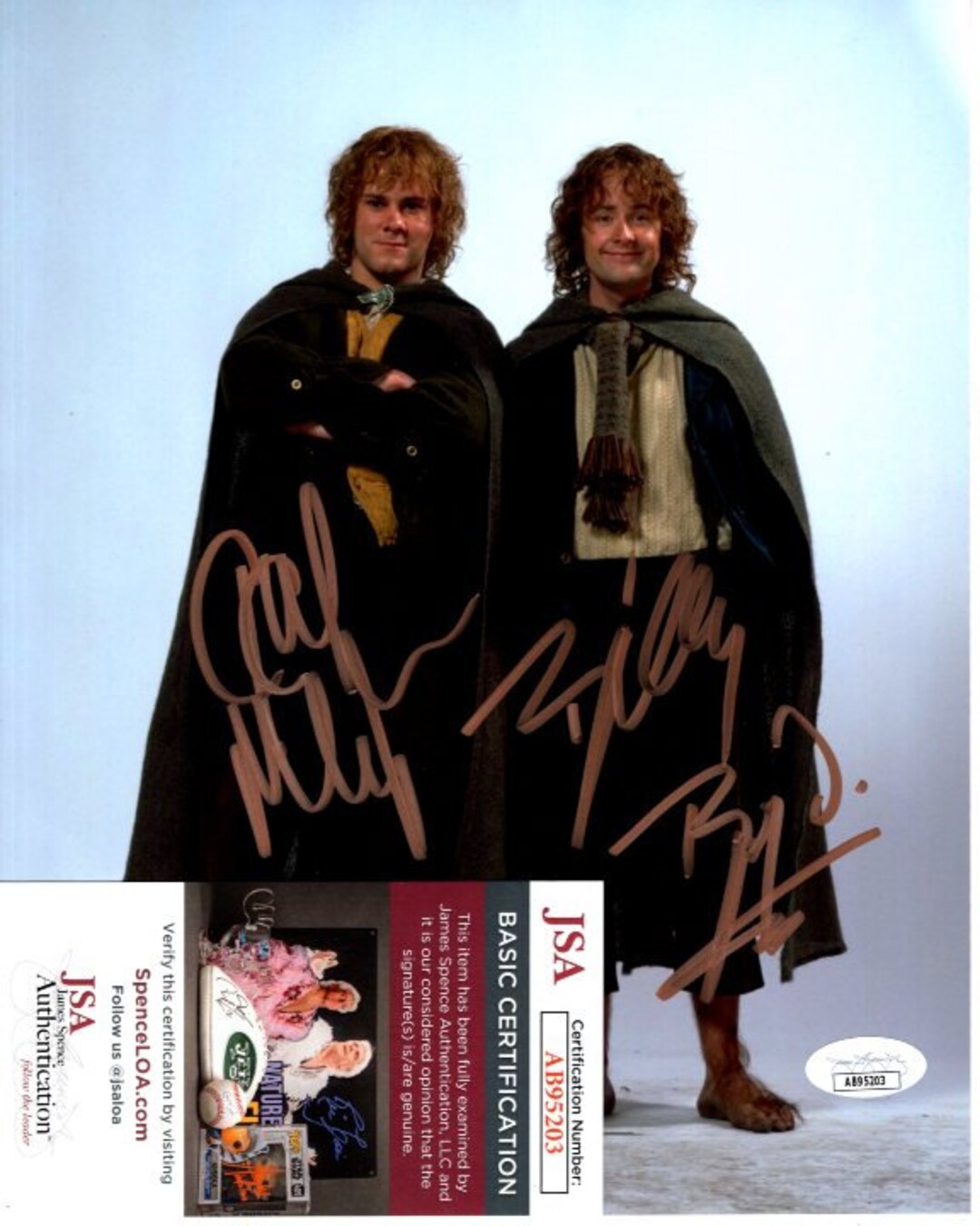 Dominic Monaghan and Billy Boyd Signed Autographed 8x10 the Lord of the ...