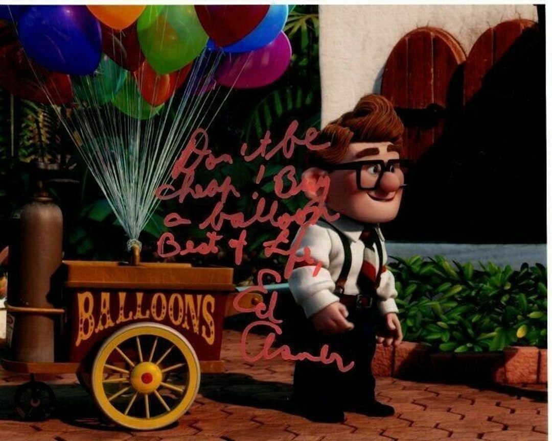 Ed Asner Signed Autographed 8x10 Disney up Carl Fredricksen Photo Great ...