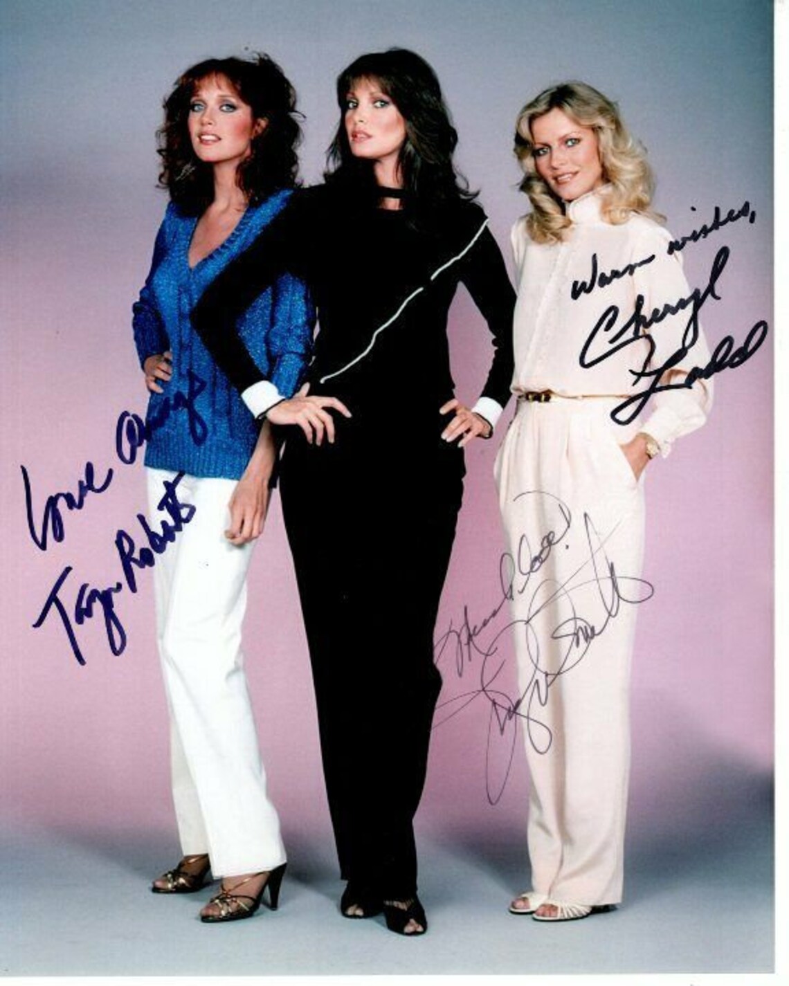 Tanya Roberts Jaclyn Smith and Cheryl Ladd Signed 8x10 Charlie's Angels ...