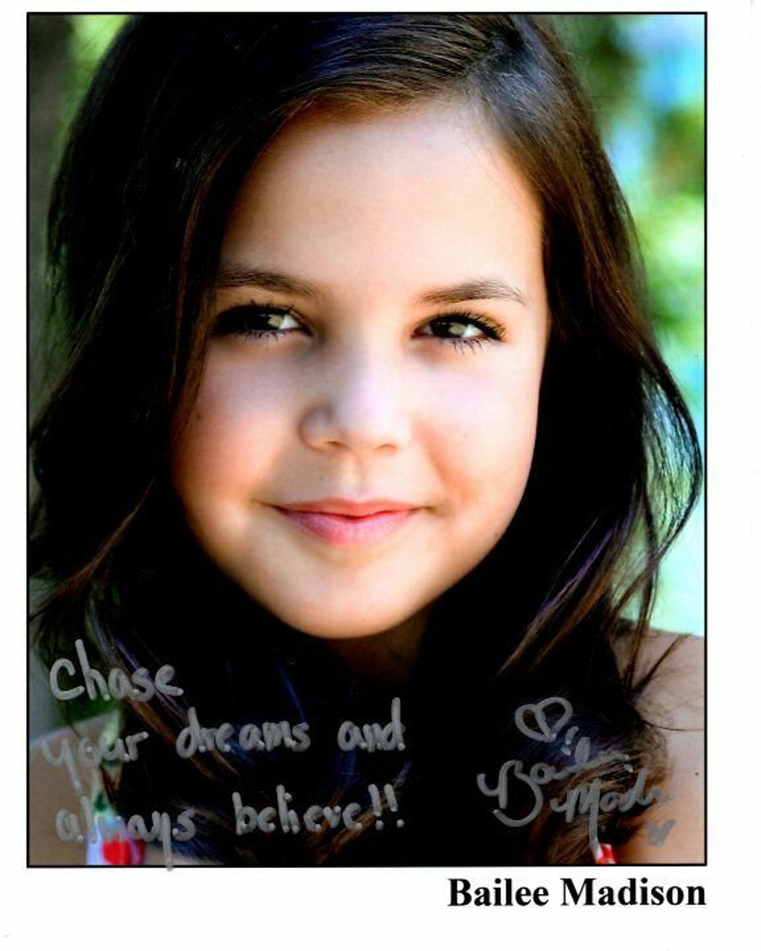 Bailee Madison Signed Autographed 8x10 Photo Rare Early Graph W/ Great ...