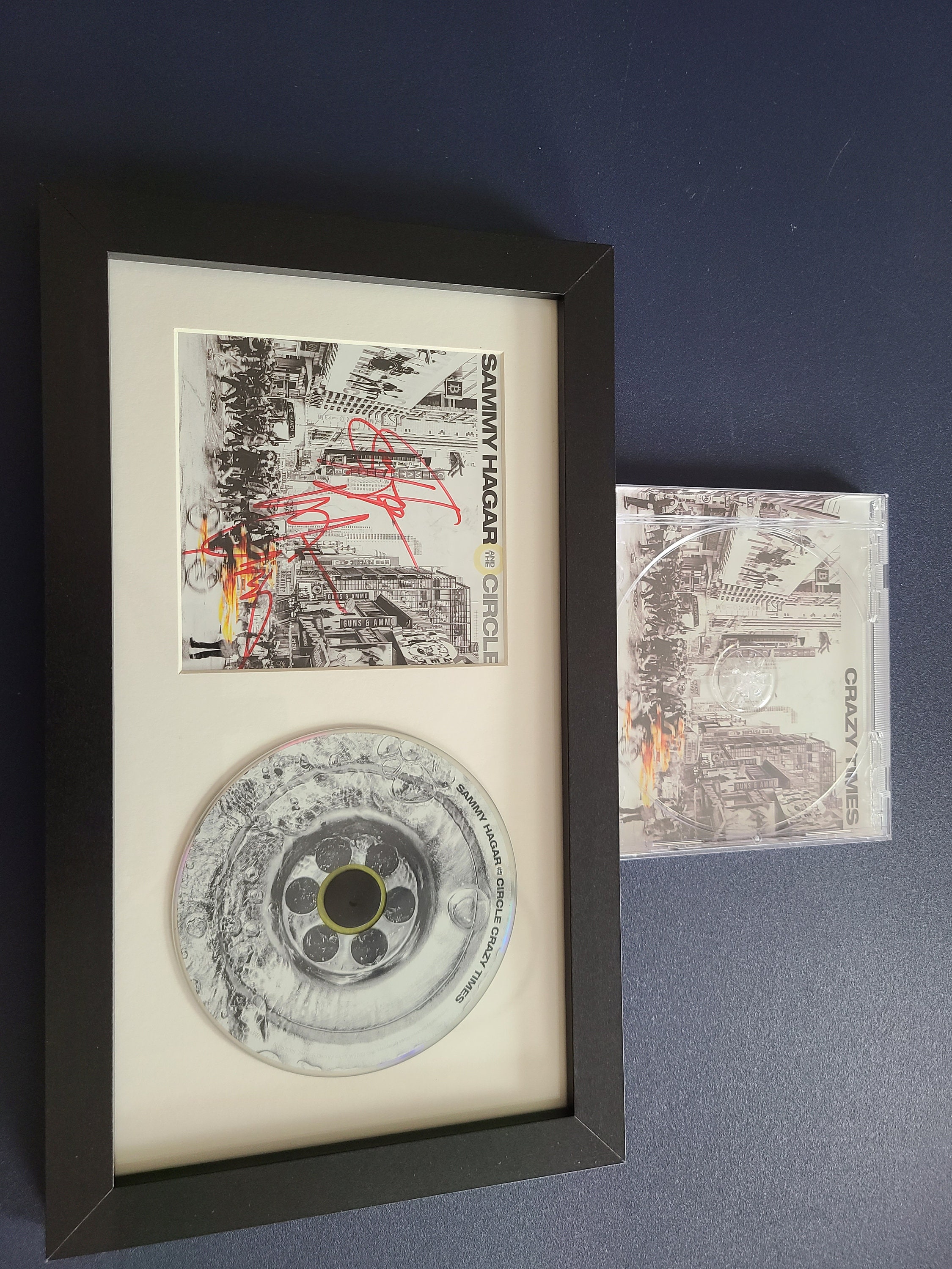 Sammy Hagar and Michael Anthony Signed Autographed Crazy Times Matted ...