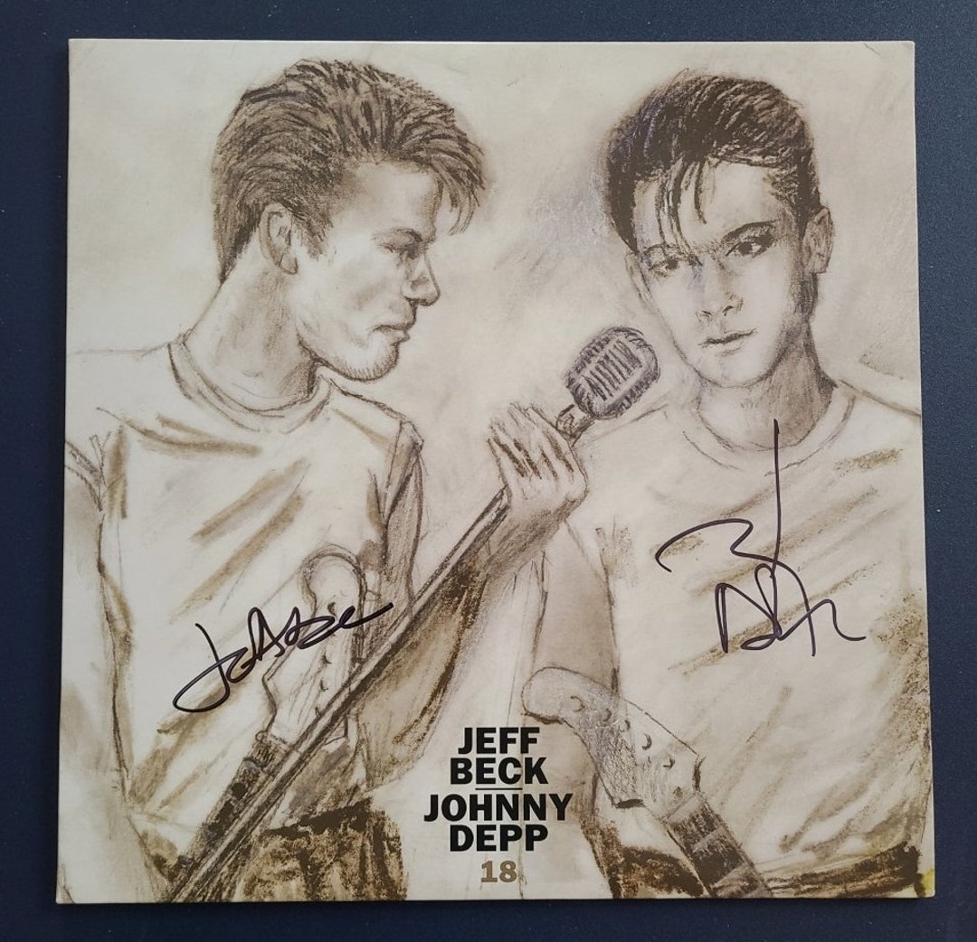 Jeff Beck and Johnny Depp Signed Autographed "18" LP Gold Album Record ...