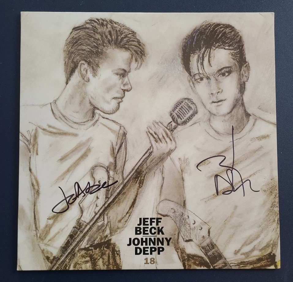 Jeff Beck and Johnny Depp Signed Autographed "18" LP Gold Album Record ...