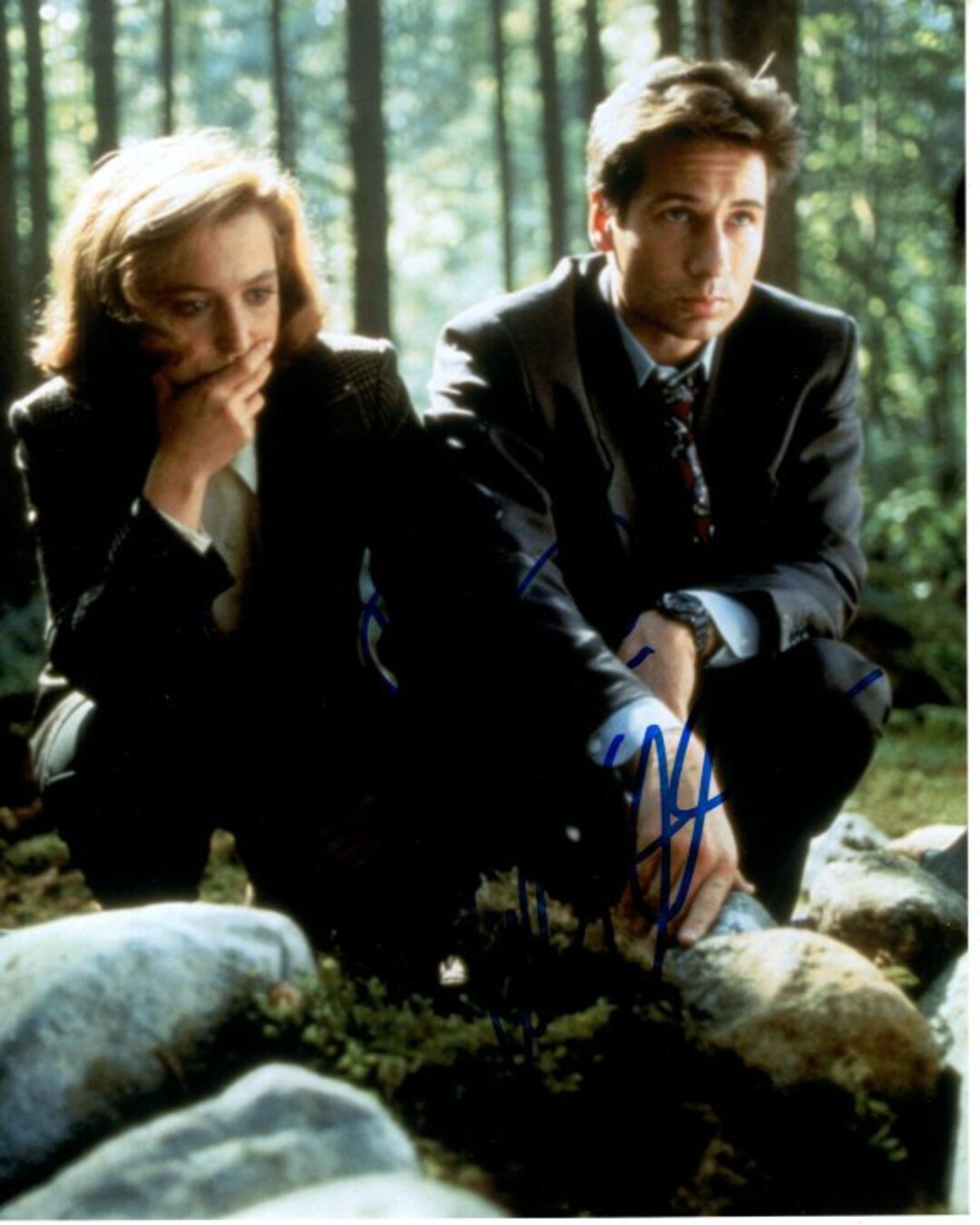 Gillian Anderson and David Duchovny Signed Autographed 8x10 the X-files ...