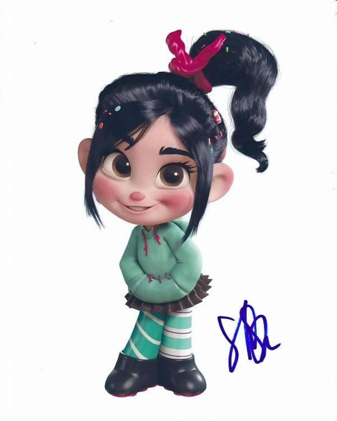 Sarah Silverman Signed Autographed 8x10 Disney Wreck-it Ralph Vanellope ...