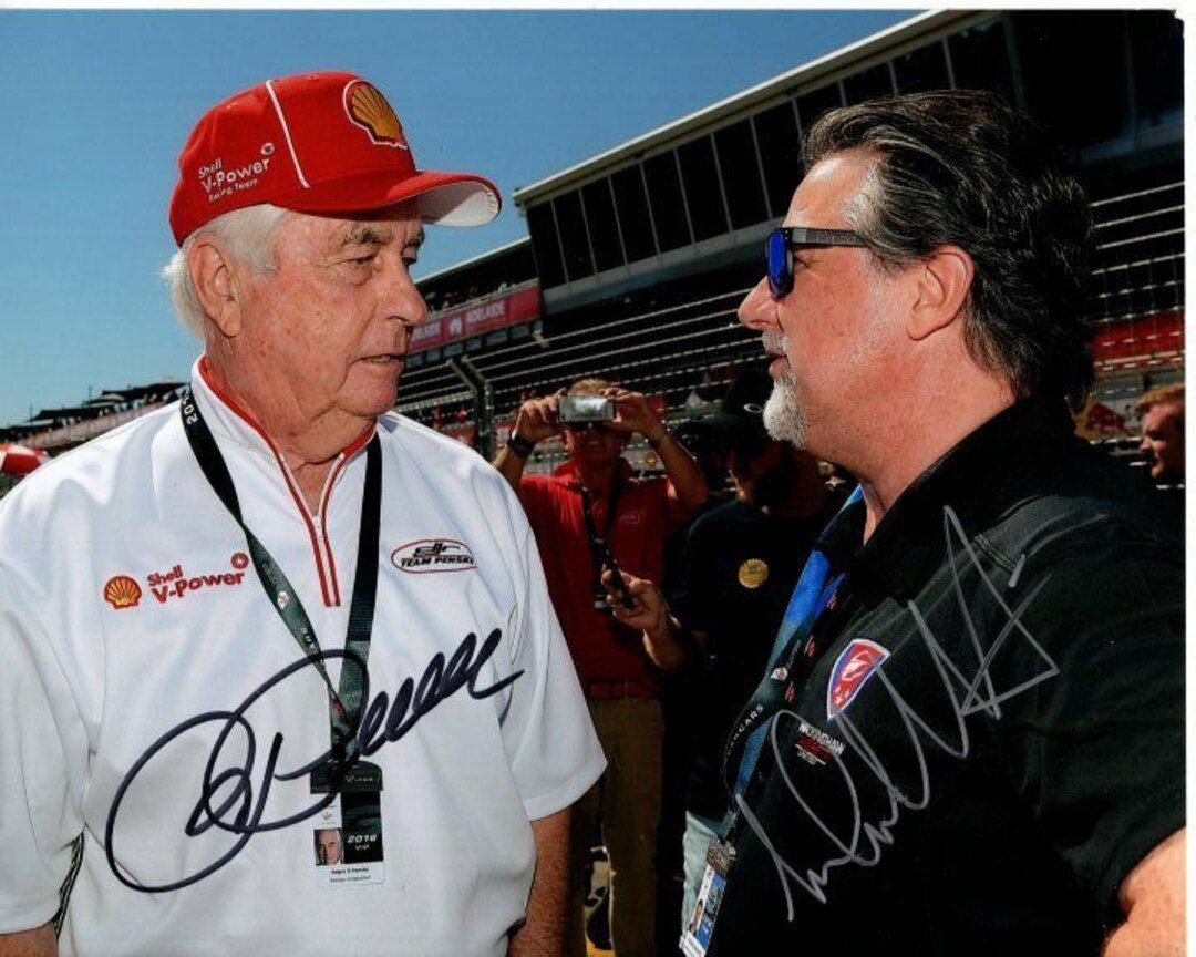 Roger Penske and Michael Andretti Signed Autographed 8x10 Indy Indycar ...
