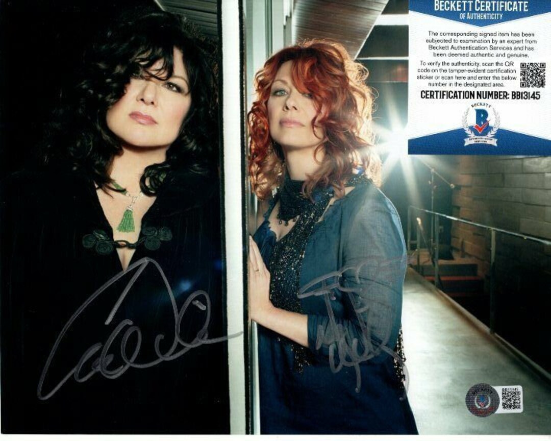 Ann and Nancy Wilson Signed 8x10 Photo Beckett Bas - Etsy