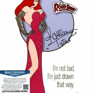Kathleen Turner Signed 8x10 Who Framed Roger Rabbit Jessica Photo ...