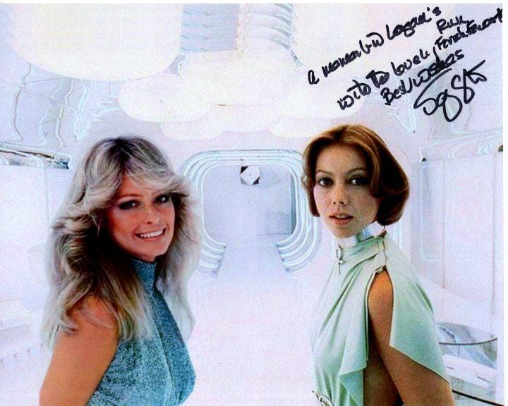 Jenny Agutter Signed Autographed 8x10 Logan's Run W/ Farrah Fawcett ...