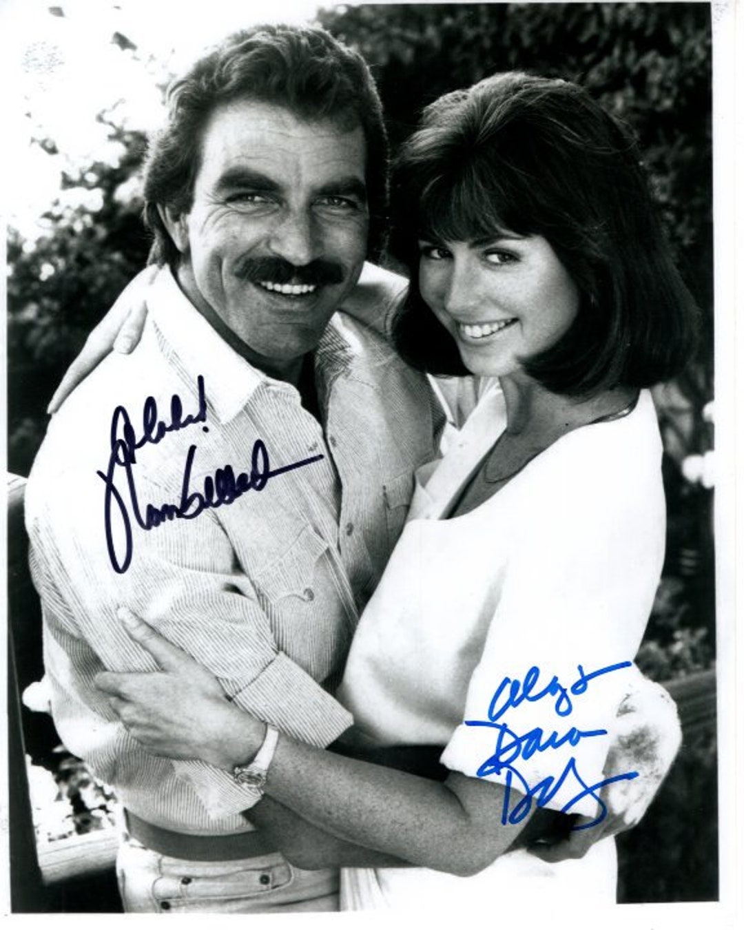 Tom Selleck and Dana Delany Signed Autographed 8x10 Magnum P.I. Photo ...