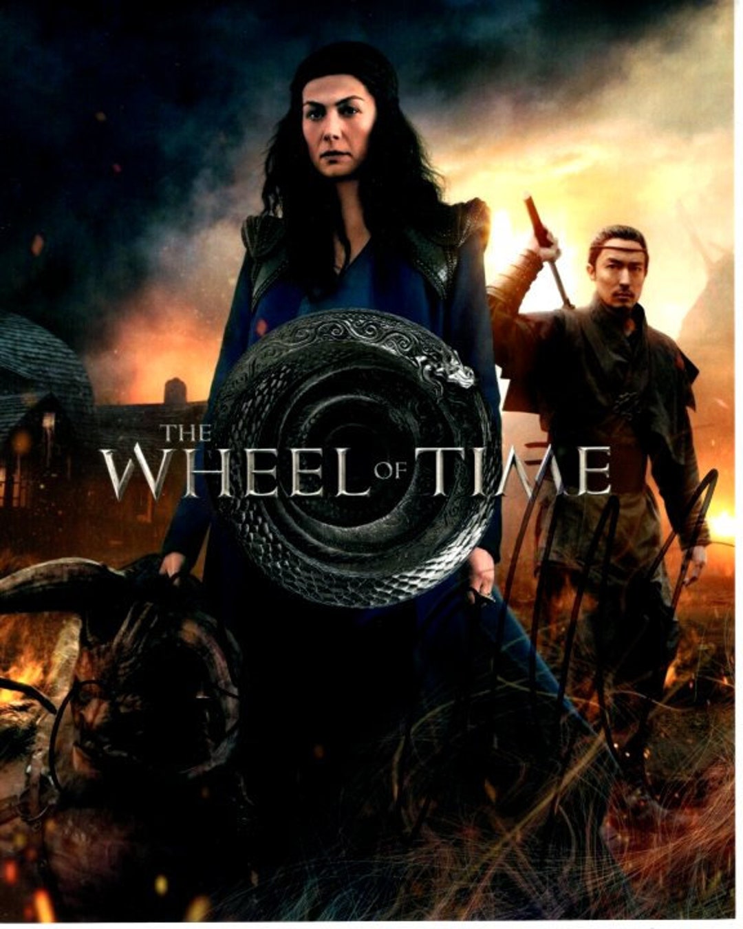 Daniel Henney and Rosamund Pike Signed Autographed 8x10 the Wheel of ...