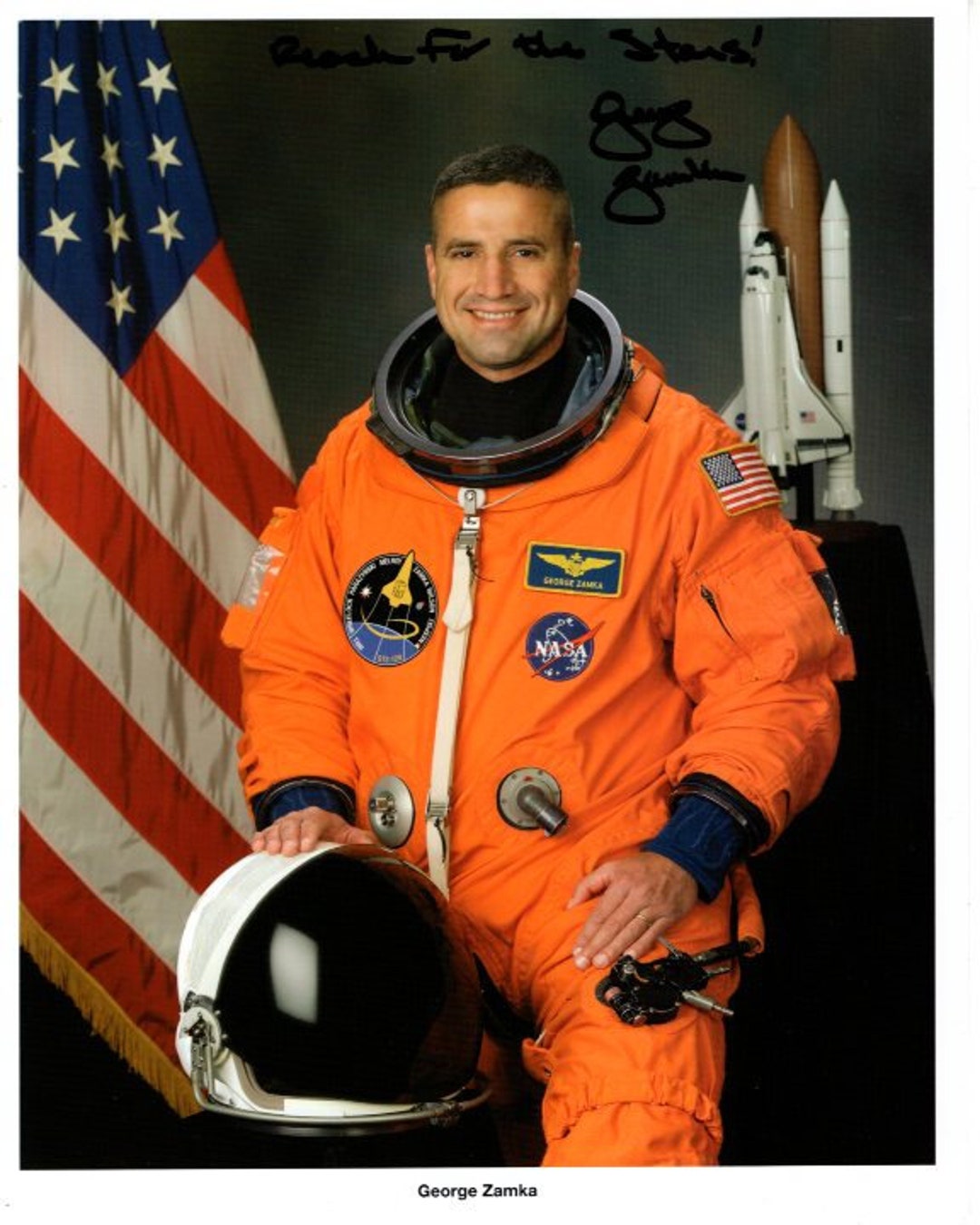 George Zamka Signed Autographed 8x10 NASA Astronaut Litho Photo GREAT ...