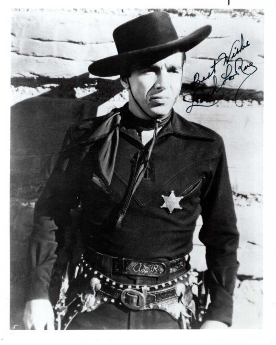 Lash La Rue Signed Autographed 8x10 Son of Billy the Kid Jack Garrett ...