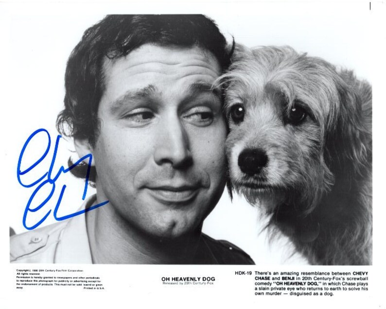 Chevy Chase Signed 8x10 Oh Heavenly Dog Original Press Photo - Etsy