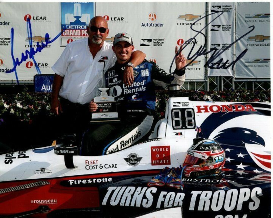 Graham Rahal and Bobby Rahal Signed Autographed 8x10 Indy Indycar Photo ...