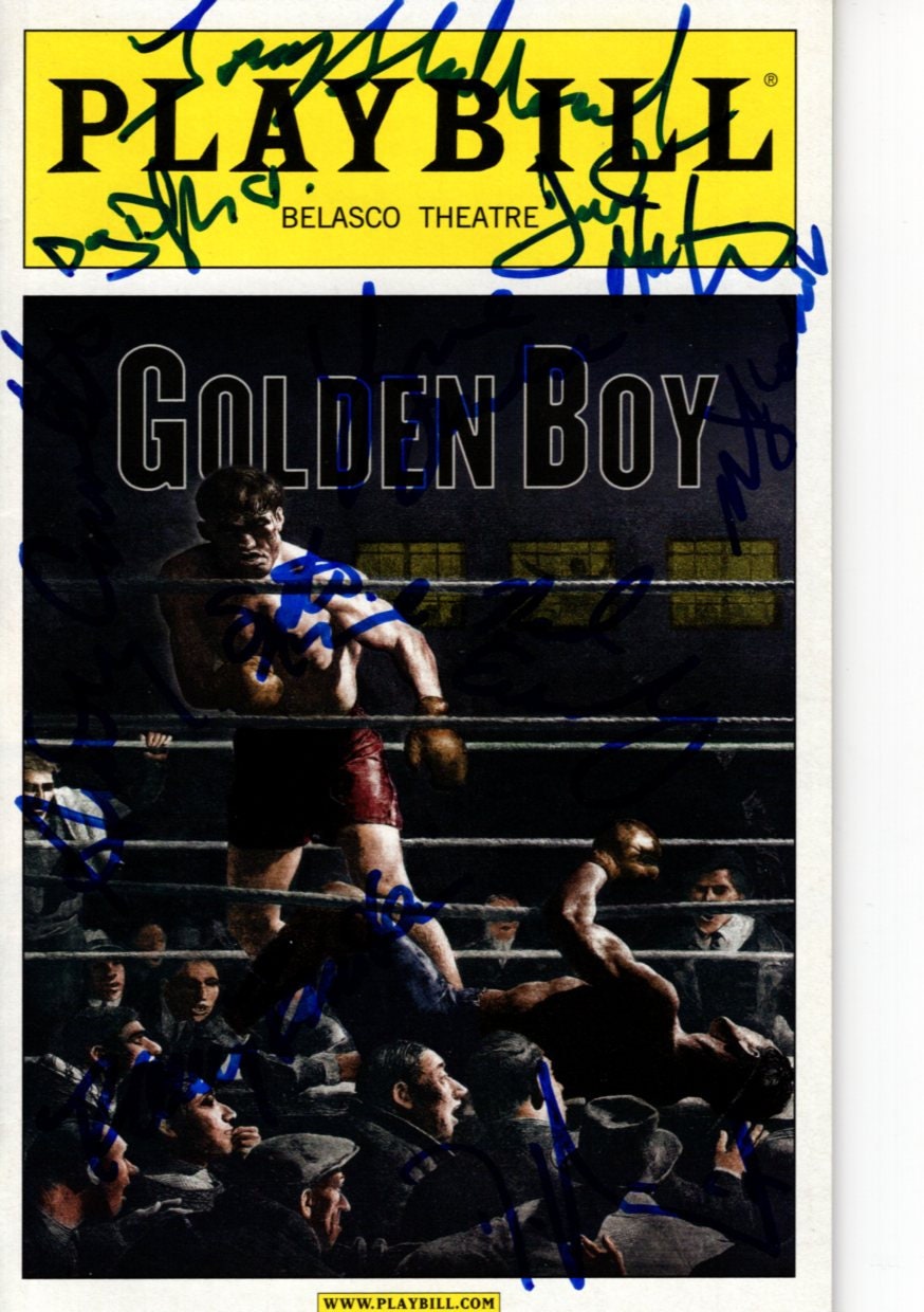 Golden Boy Signed CAST Playbill ( Tony Shalhoub, Yvonne Strahovski ...
