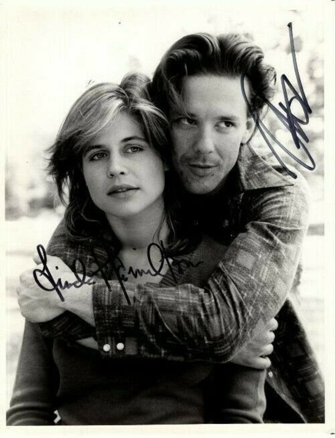 Mickey Rourke and Linda Hamilton Signed Autographed 7x9 Original Press ...