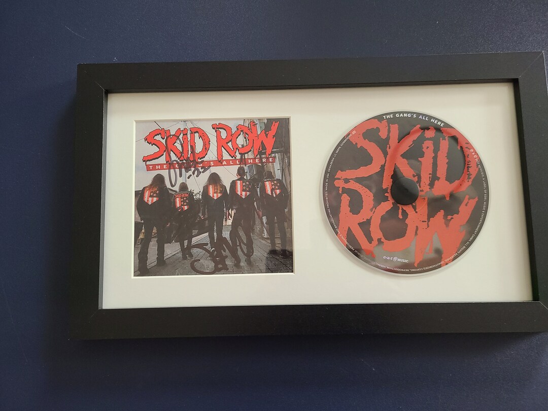 Skid Row Signed Autographed the Gang's All Here Matted & Framed Cd ...