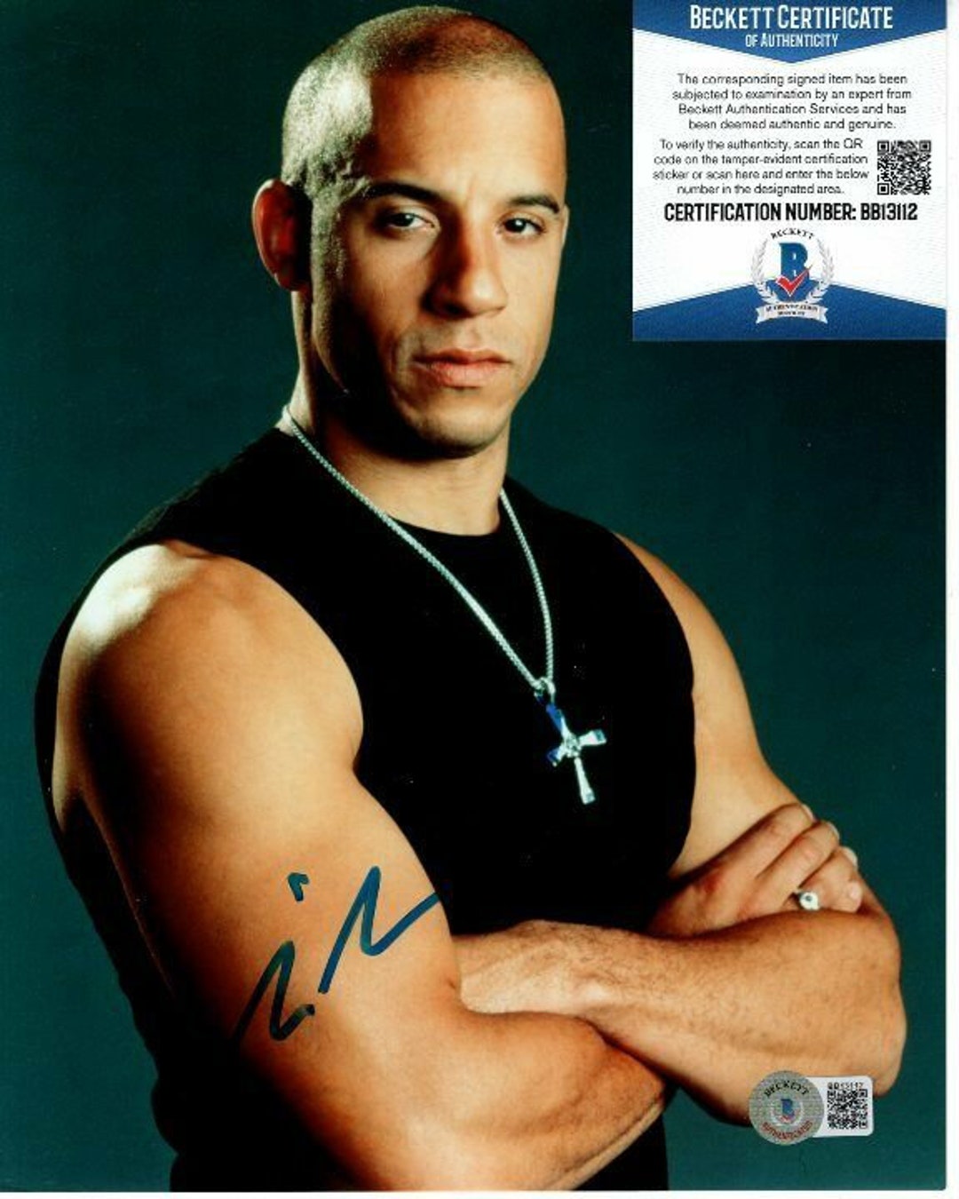 Vin Diesel Signed Autographed 8x10 Photo Beckett Bas - Etsy