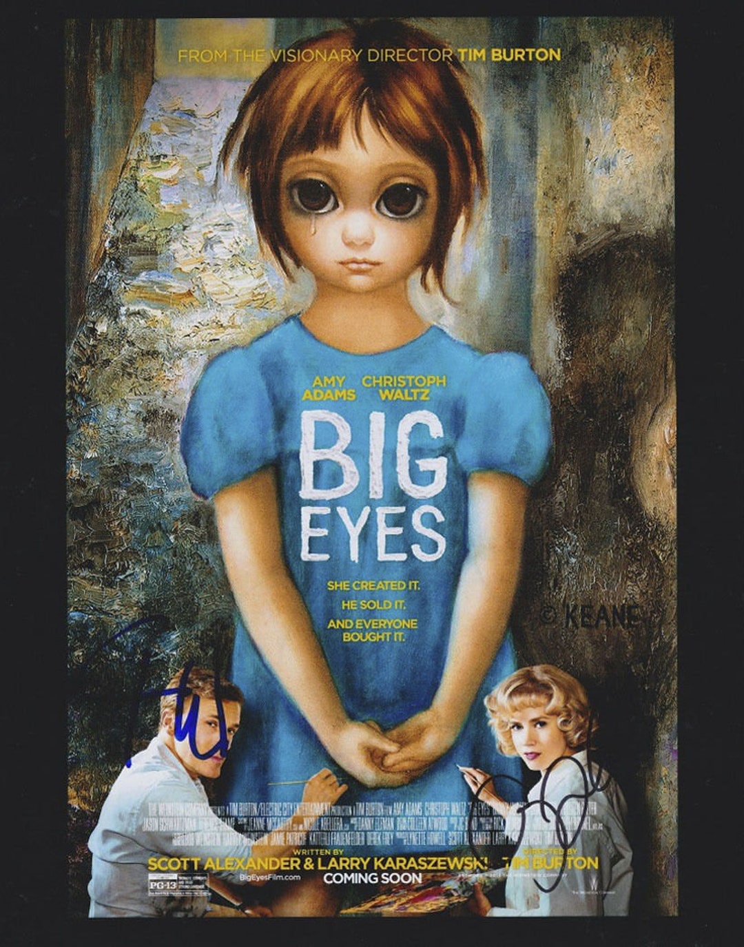 Big Eyes Signed Autographed 11x14 Christoph Waltz & Amy Adams Photo - Etsy