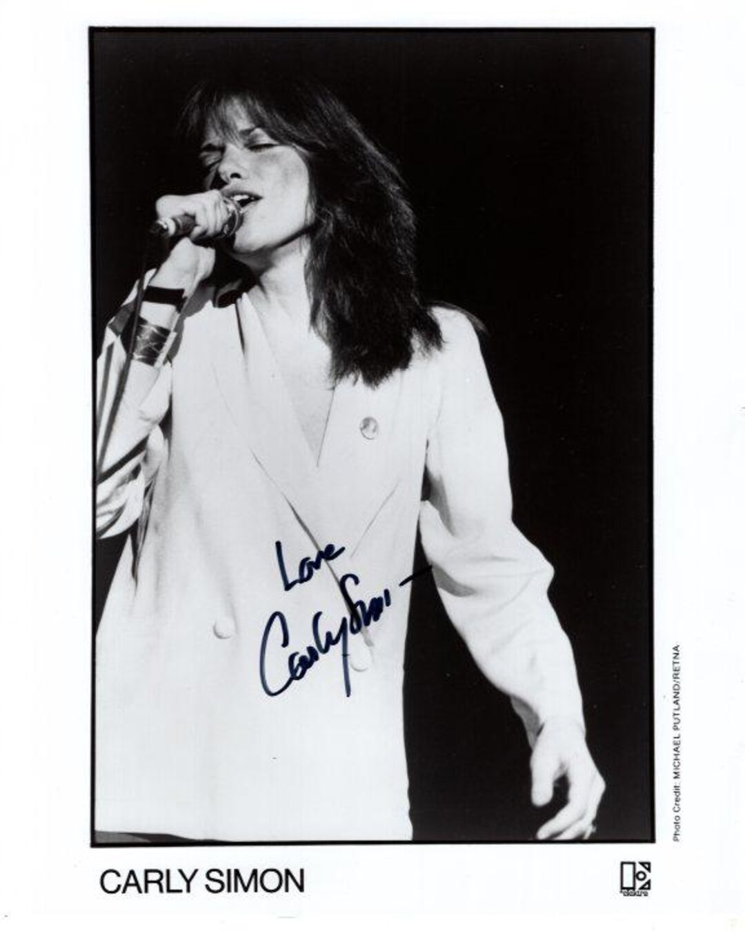 Carly Simon Signed Autographed 8x10 Agency Photo - Etsy