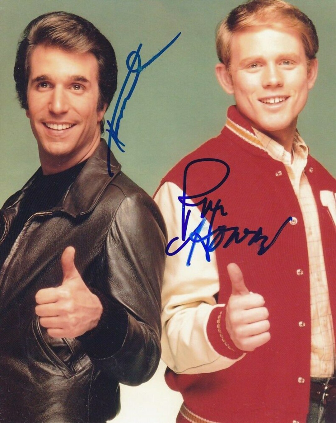 Henry Winkler and Ron Howard Signed Autographed 8x10 Happy Days Fonz ...