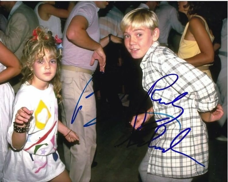 Drew Barrymore and Ricky Schroder Signed Autographed 8x10 - Etsy
