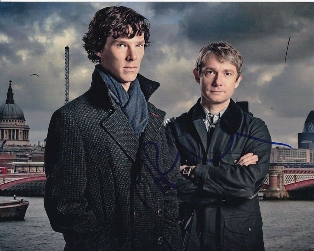 Martin Freeman Signed Autographed 8x10 Sherlock John Watson W/ Benedict ...