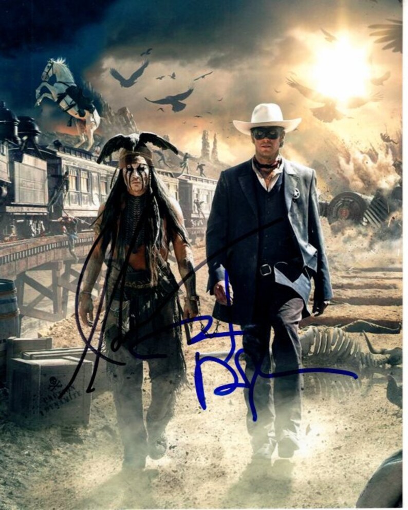 Johnny Depp and Armie Hammer Signed Autographed 8x10 the Lone Ranger ...