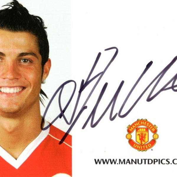 Cristiano Ronaldo Autographed Card - Etsy