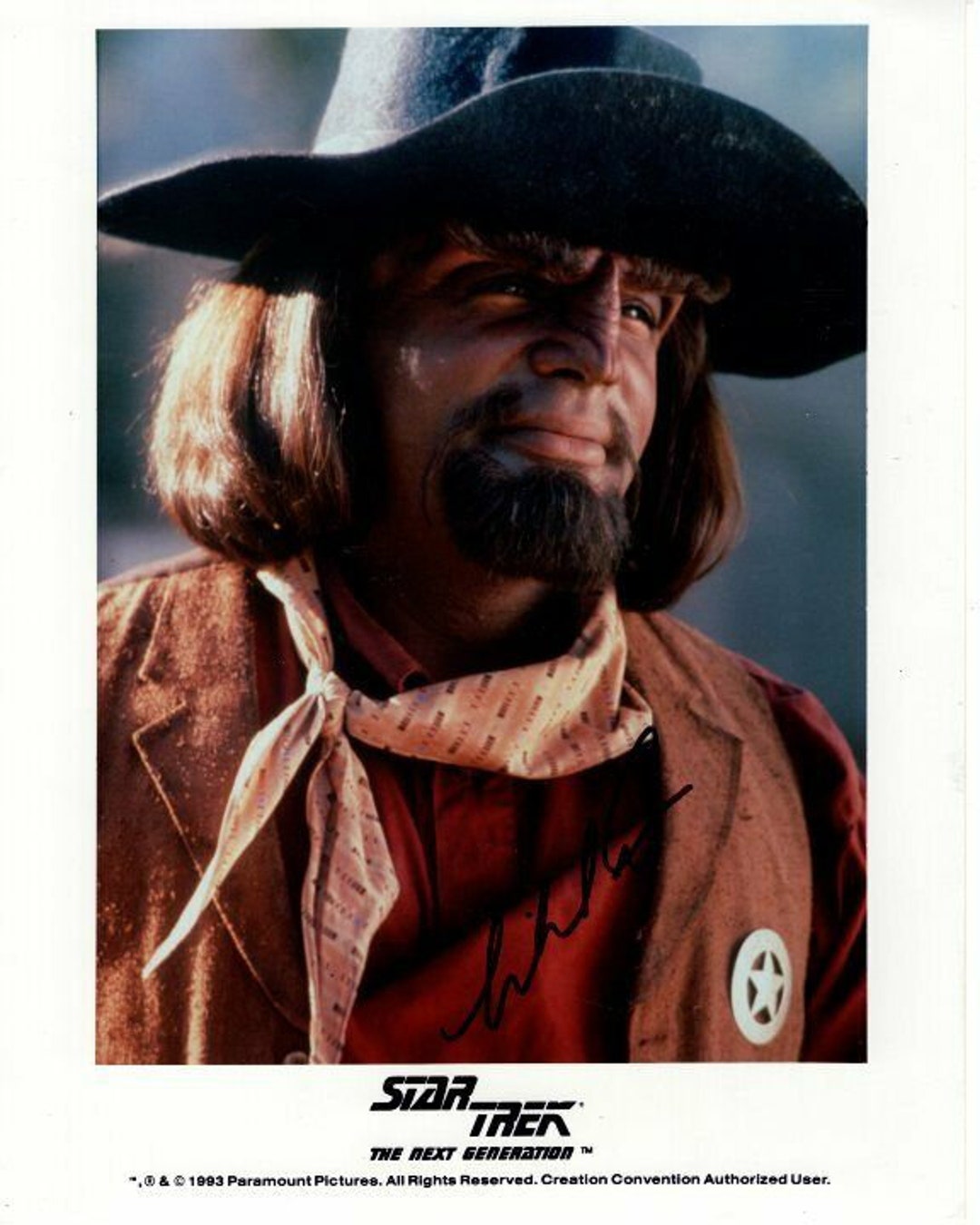 Michael Dorn Signed Autographed 8x10 Star Trek the Next Generation Worf ...