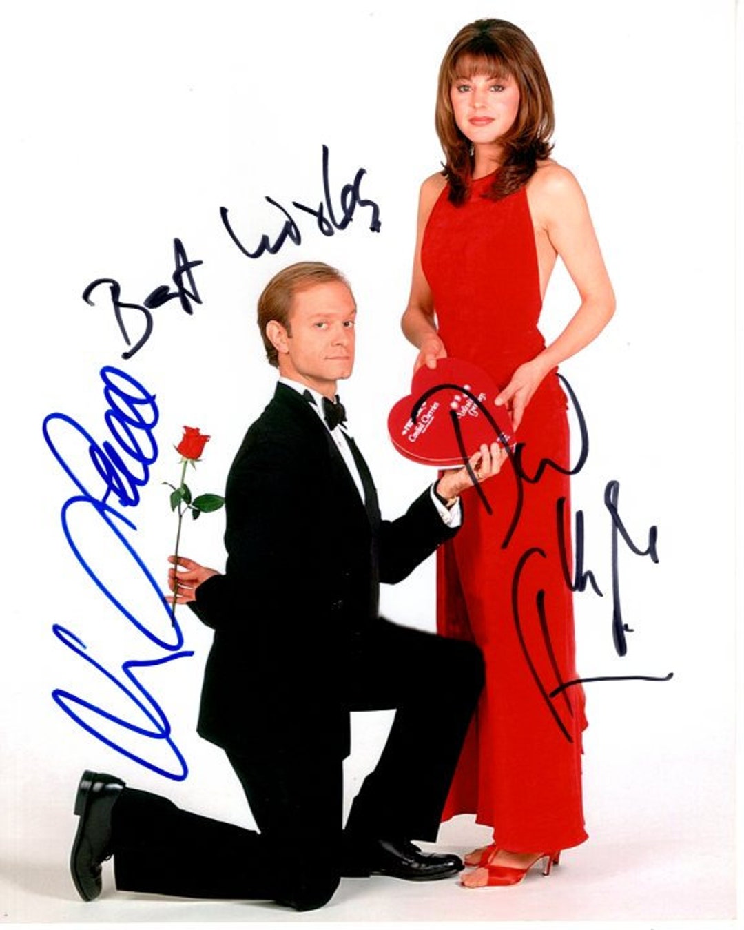 Jane Leeves and David Hyde Pierce Signed 8x10 Frasier Niles and Daphne ...