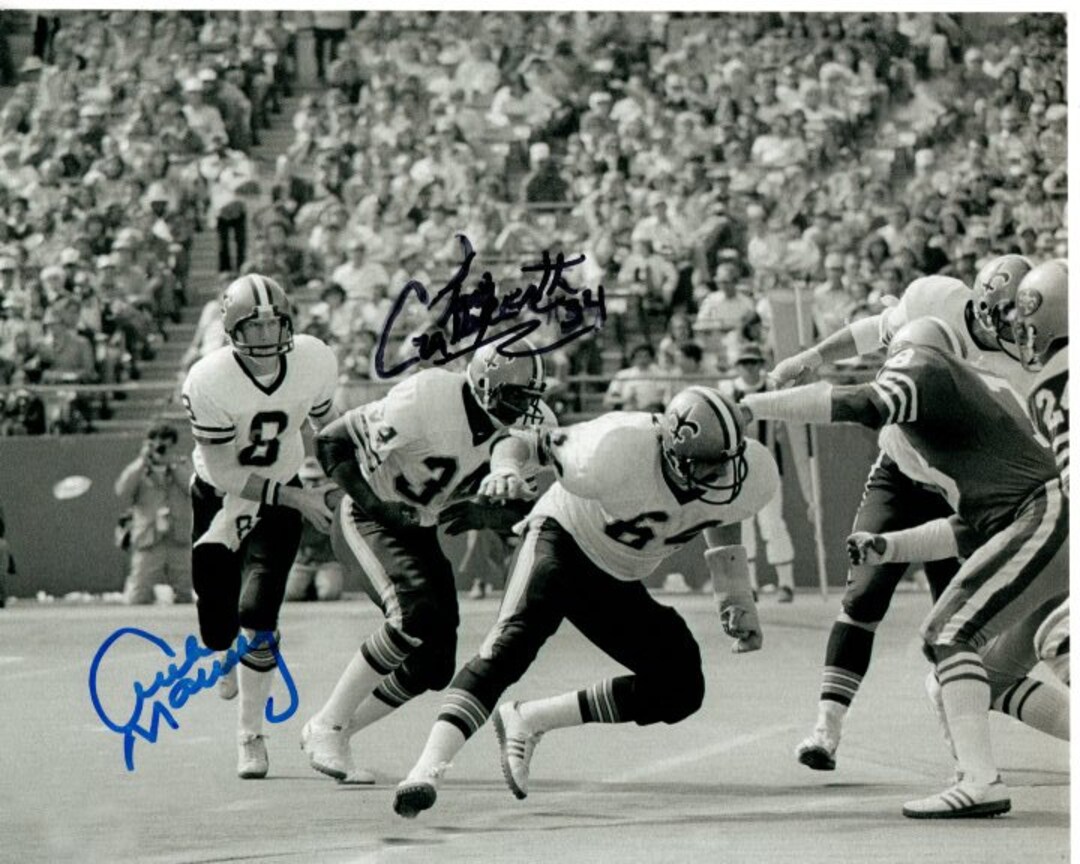 Archie Manning and Tony Galbreath Signed 8x10 Nfl New Orleans Saints ...