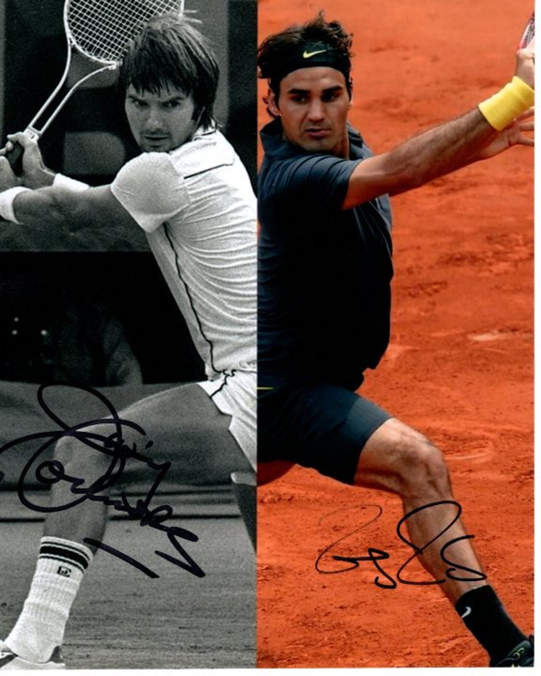Jimmy Connors and Roger Federer Signed Autographed 8x10 Tennis Photo - Etsy