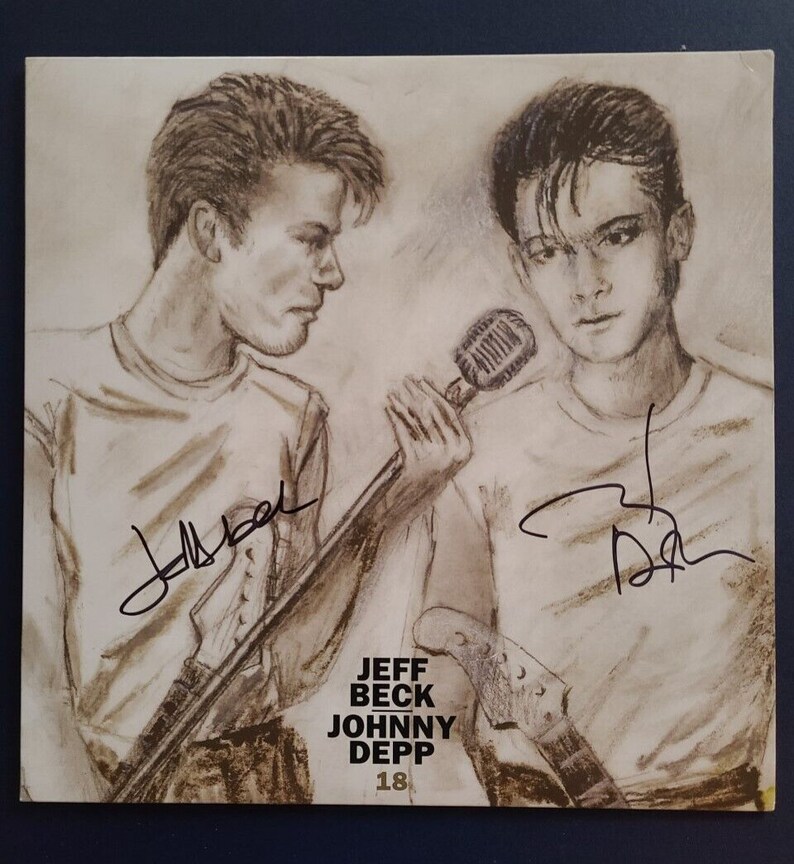 Jeff Beck and Johnny Depp Signed Autographed 18 LP - Etsy