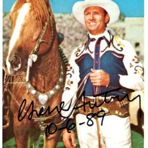 Gene Autry Signed Autographed Palm Springs Postcard DATED - Etsy