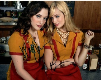 Kat Dennings & Beth Behrs Signed Autographed 8x10 2 Broke Girls ...