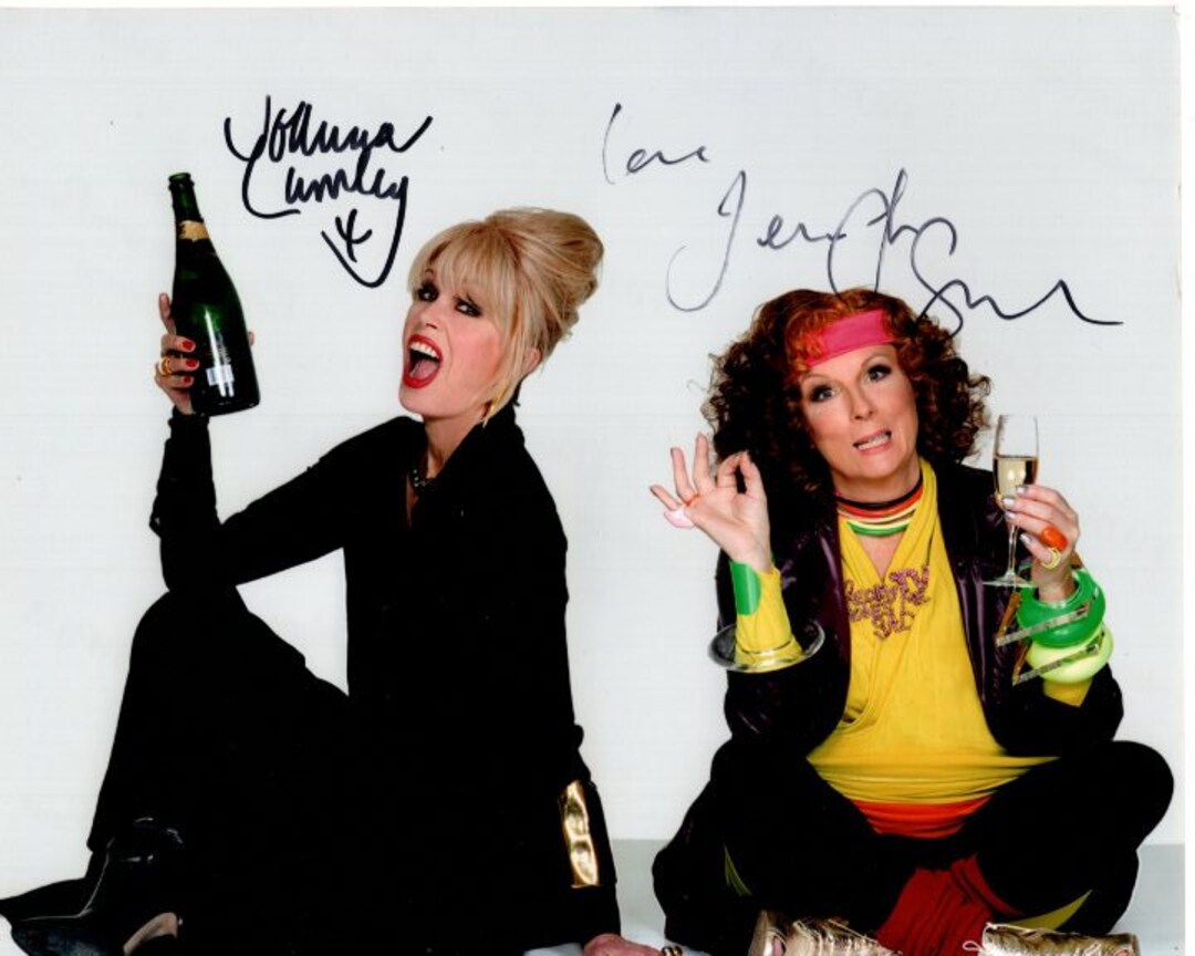 Joanna Lumley and Jennifer Saunders Signed Autographed 8x10 Absolutely ...