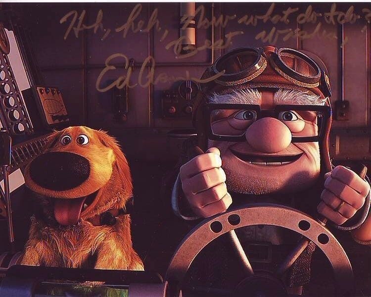 Ed Asner Signed Autographed 8x10 Disney up Carl Fredricksen Photo Great ...